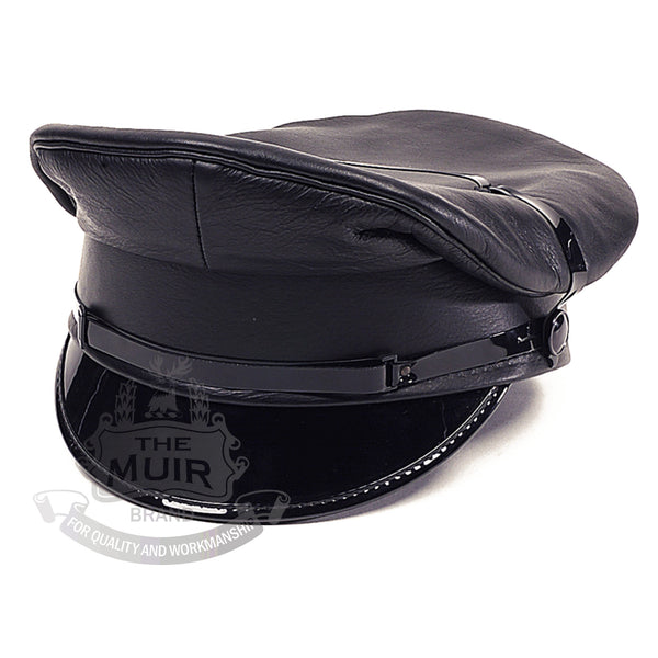 THE MUIR LEATHER CAP - Plain – Muir Cap & Regalia Ltd.